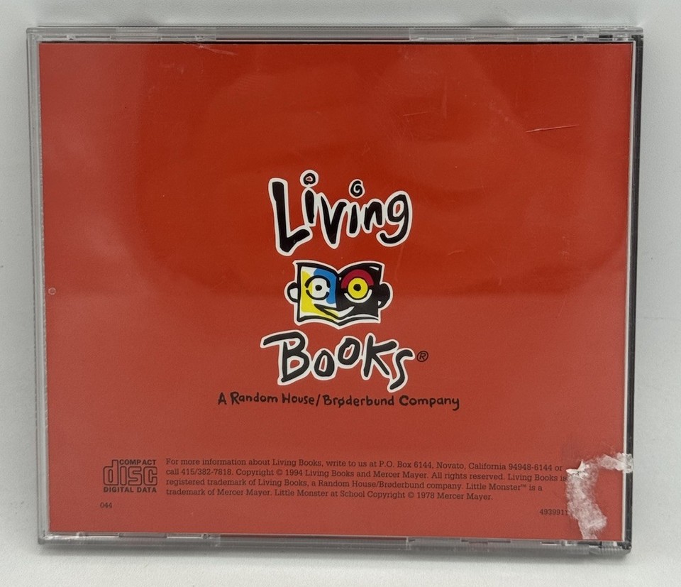 Little Monster At School Living Books PC Game CD ROM 1994 CLEAN DISC | eBay