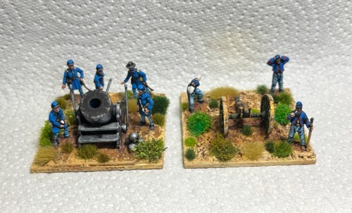 2x 20mm 1/72 well painted ACW American Civil War Union Artillery Guns ...