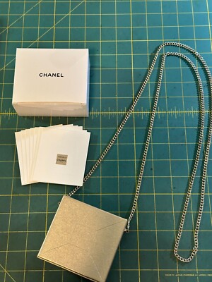 CHANEL "Rare" Salesperson Parfume tester/sample carry box & chain ...