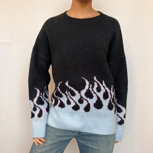superdown oversized flame sweater | eBay