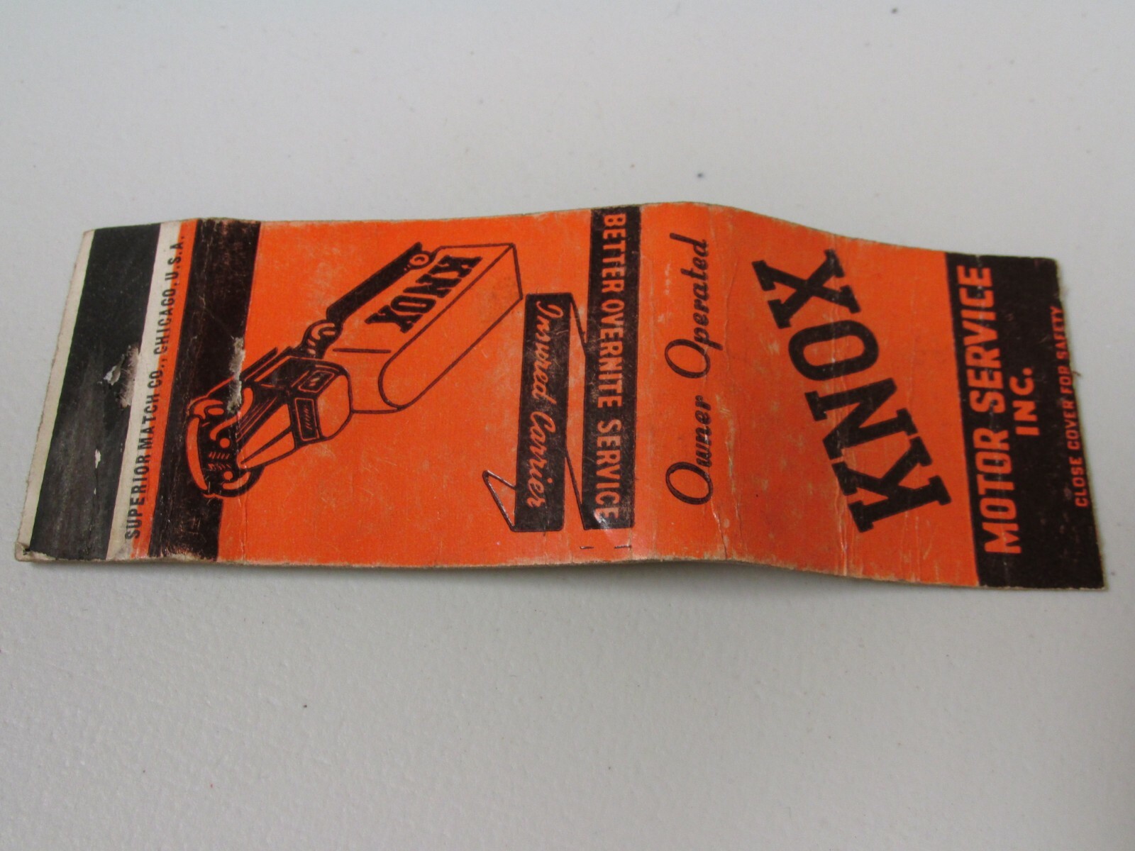 AF131 Matchbook Cover Knox Motor Service trucking | eBay