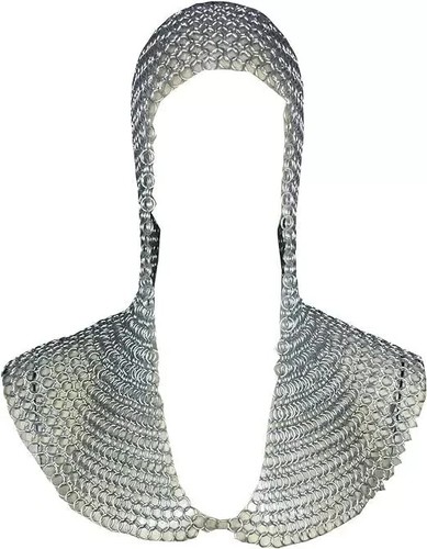 Chainmail Coif, 10 mm Aluminium Hood Chain Mail Medieval Reenacment ...