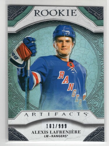 2020-21 UD ARTIFACTS #180 ROOKIE RC /999 ALEXIS LAFRENIERE - RANGERS ...