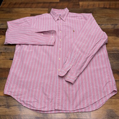 Ralph Lauren Shirt Adult Extra Large Button Up Long Sleeve Classic Fit ...