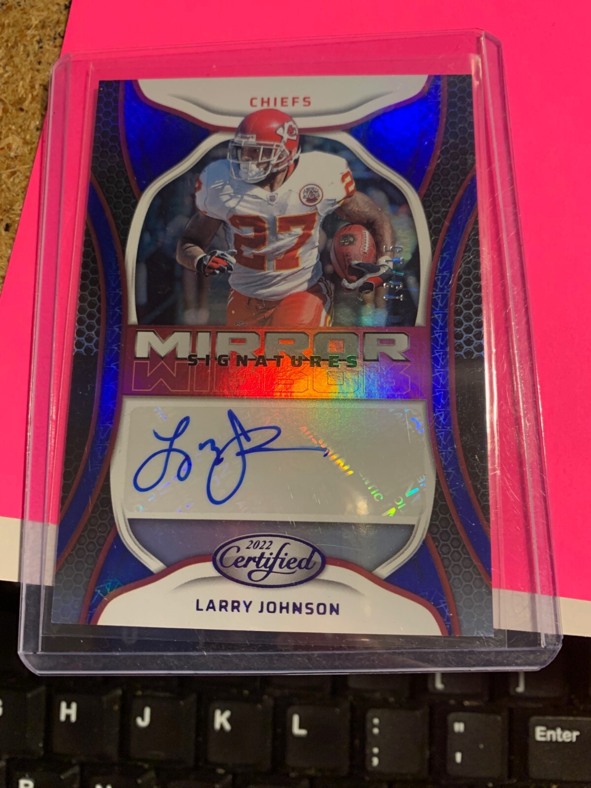 2022 PANINI CERTIFIED LARRY JOHNSON 13/15 MIRROR SIGNATURES AUTOGRAPH ...