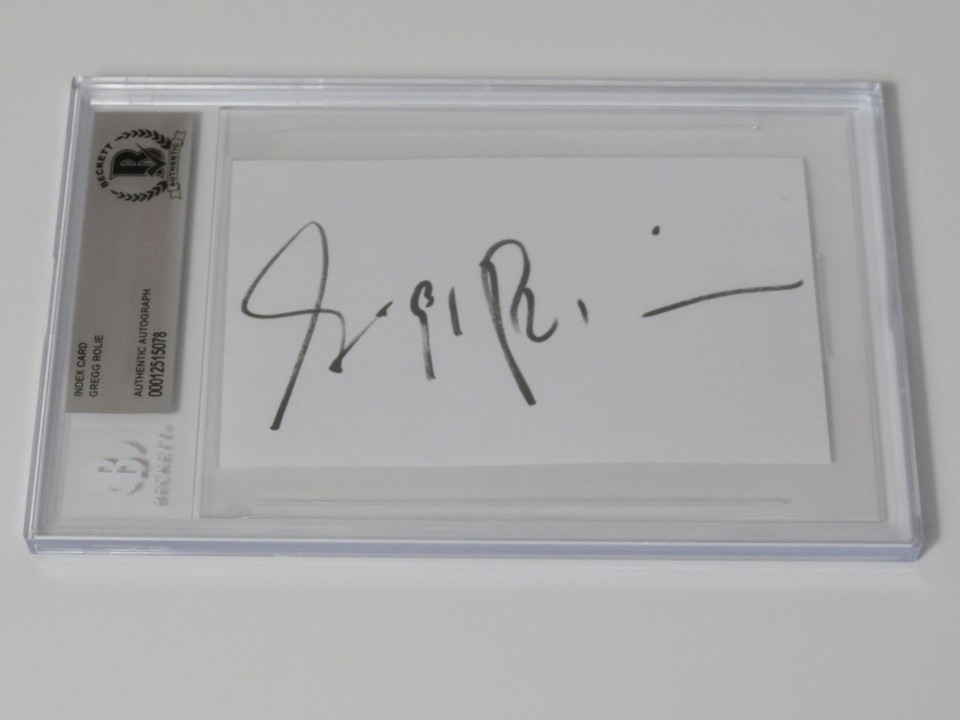 Steve Perry JOURNEY Signed Autograph Auto 3x5 Set 5 Members Slab BAS ...