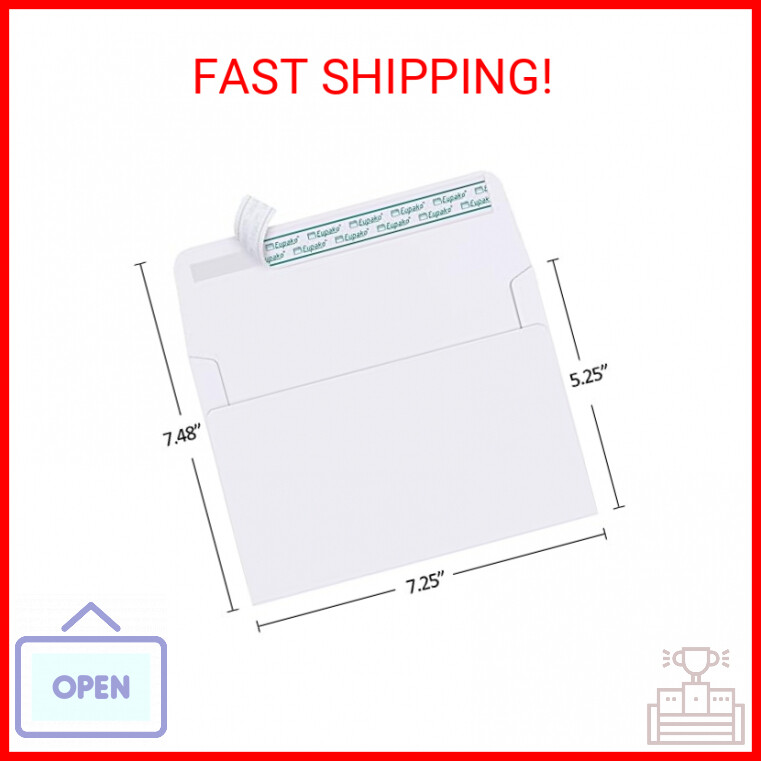 Eupako 5x7 Envelopes Self Seal 100 Pack, White A7 Envelopes, Kraft ...