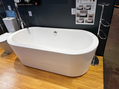 ex display Freestanding bath Ideal Bathrooms Pebble Bath | eBay UK