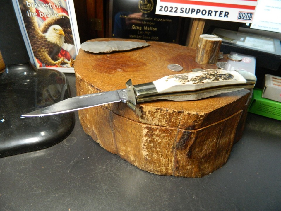 BUCK CREEK CHEETAH 4.375" CLOSED GENUINE DEER STAG HANDLE 4116GS S.S ...