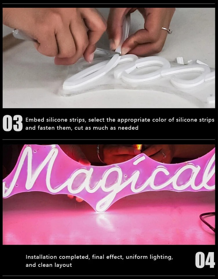 Separated Neon Flexible LED Light Strip Cover Silicone Bendable Outdoor ...