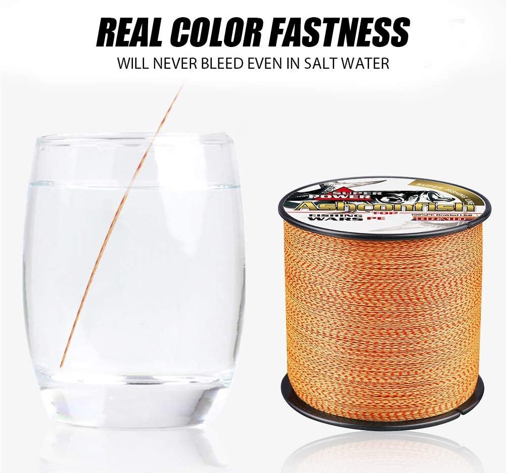 Ashconfish Pro 100m-2000m PE Dyneema Extreme Braided Fishing Line 6lbs ...