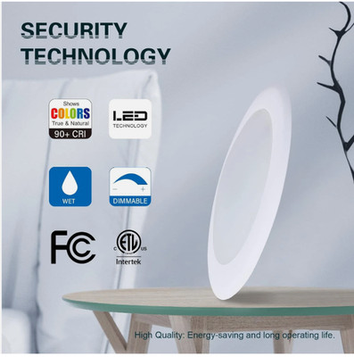 6 Inch LED Disk Light, 15W Dimmable Low Profile Recessed Disc Downlight ...