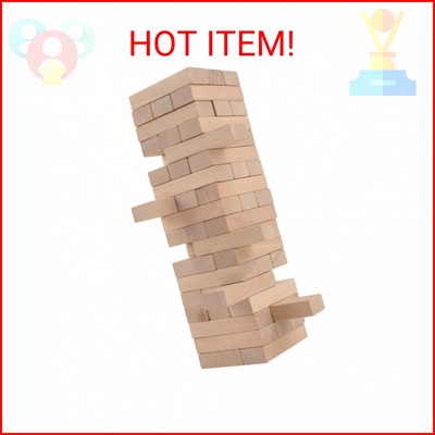 CoolToys Timber Tower Wood Block Stacking Game – Original Edition (48 ...