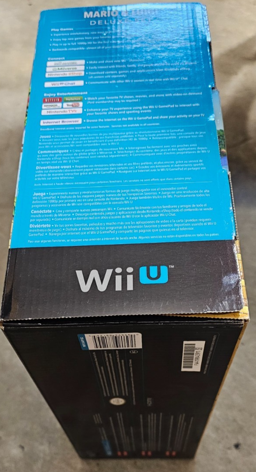 EMPTY Box Only (NO CONSOLE) Nintendo Wii U Super Mario Bros U Edition ...