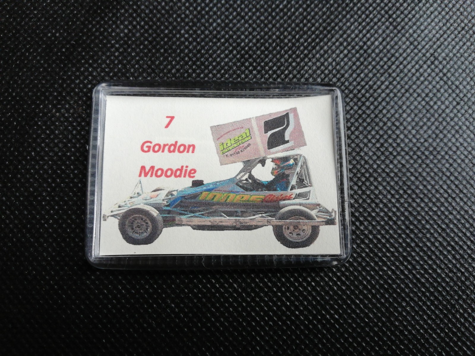 GORDON MOODIE 7 F2 SHALE CAR Brisca stock car racing pin badge. | eBay UK