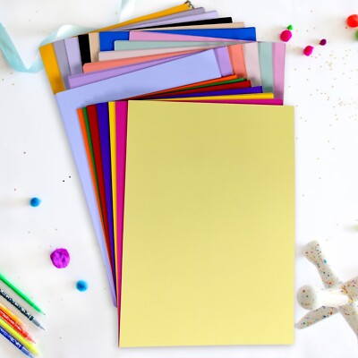 A4 Coloured Card 50 sheets 160gsm Thin Craft Card A4 Printer ...