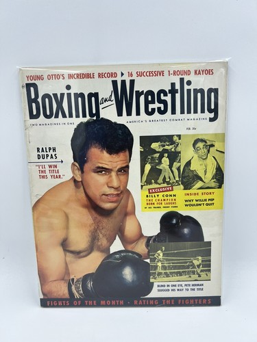 Vintage Boxing And Wrestling Magazine. February 1956. Ralph Dupas. | eBay