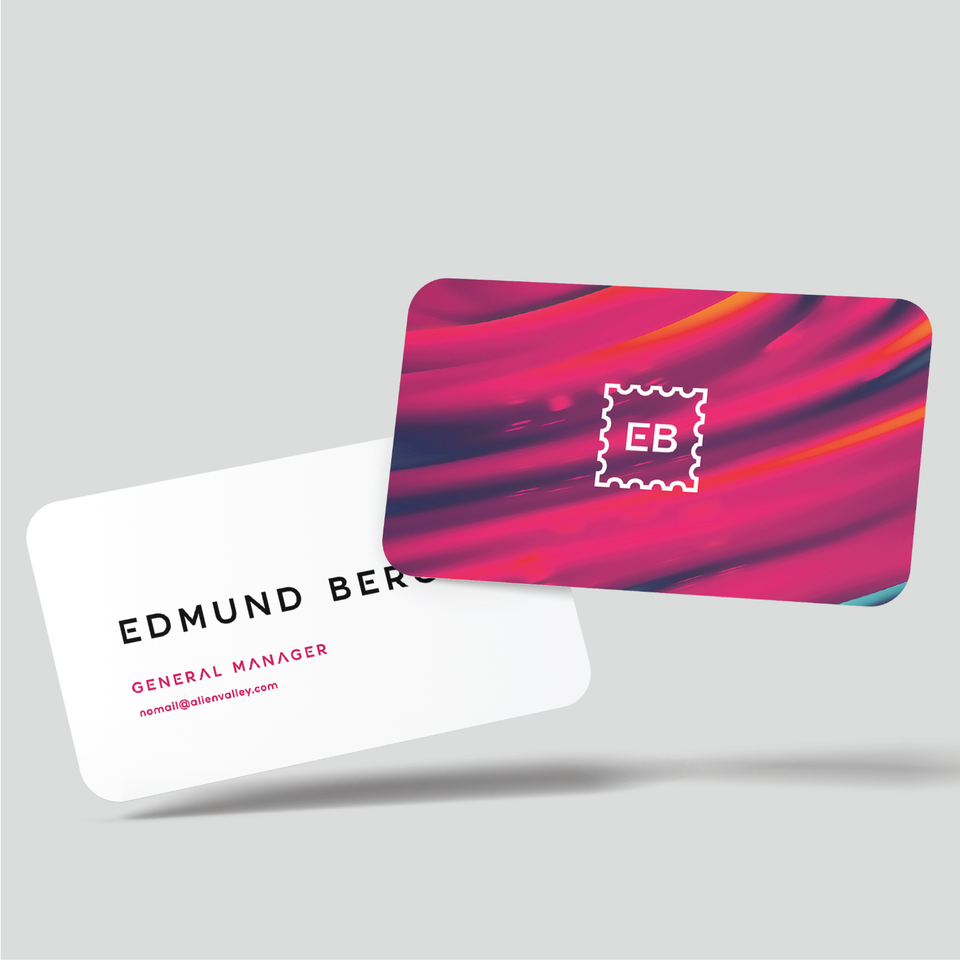 Business Cards Printed Full Colour 350GSM Rounded Corners Printing ...