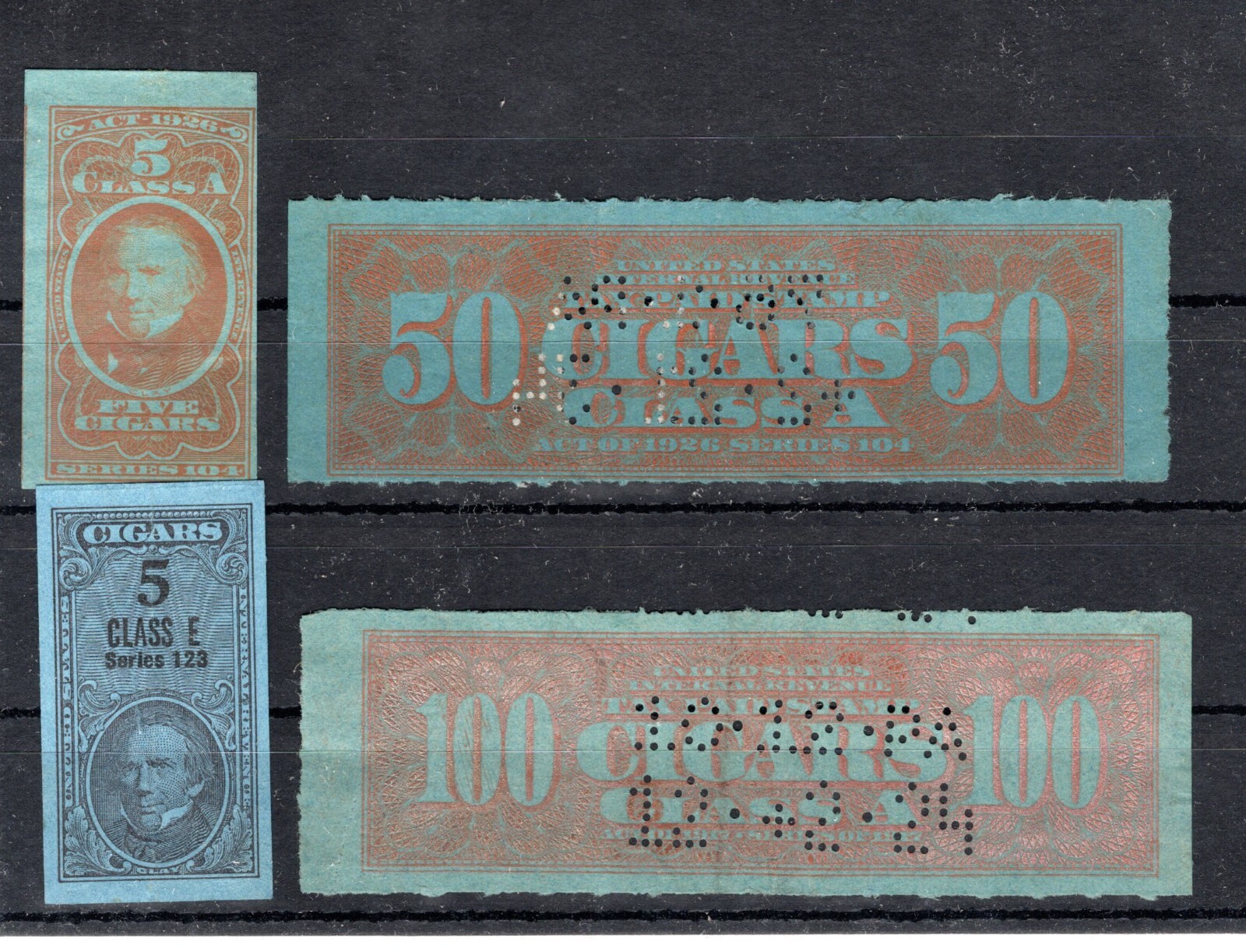 US Revenue Stamps - 4 different Cigar stamps (E536) | eBay