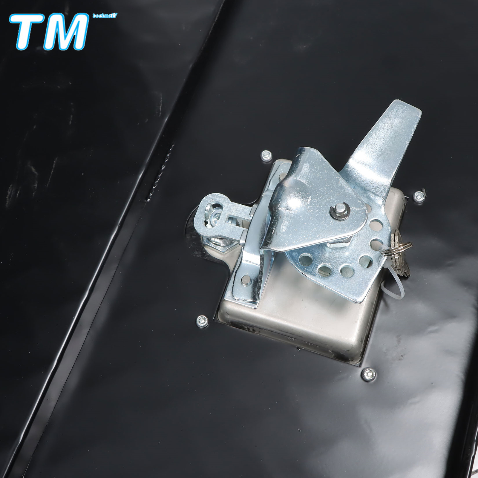 24" x 17" x 18" Truck Tool Box Aluminum Black For Flatbed Dump Trailer ...