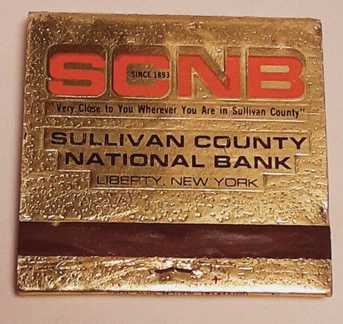 Matchbook Cover Sullivan County National Bank SCNB Since 1894 | eBay