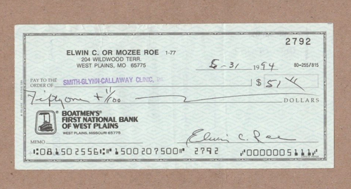 Preacher Roe - Autograph Signed Check - Brooklyn Dodgers - Jackie ...