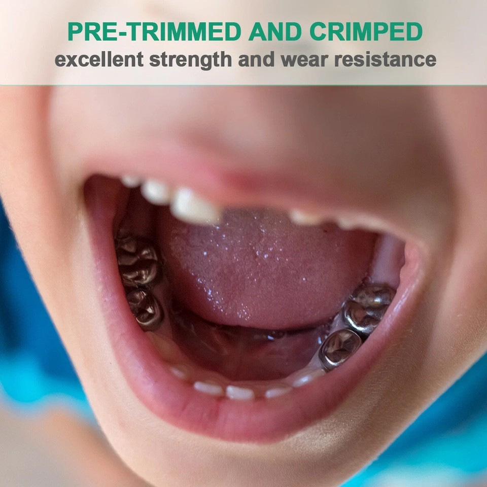 Dental Kids Crowns Stainless Steel Temporary Primary Molar Crown Refill ...