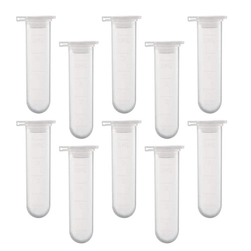 50 Pcs Tube Laboratory Plastic Storage Tubes with Caps Test | eBay