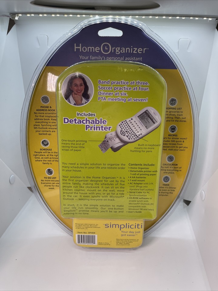 New Sealed Simpliciti Home Organizer With Detachable Printer SPH04 ...