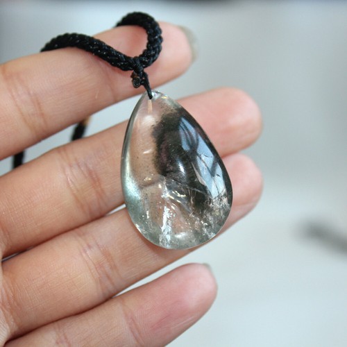 5X Natural Ghost Phantom Stone Pendant Clear Quartz Crystal Necklace ...