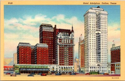 Postcard Hotel Adolphus Dallas Texas Linen | eBay