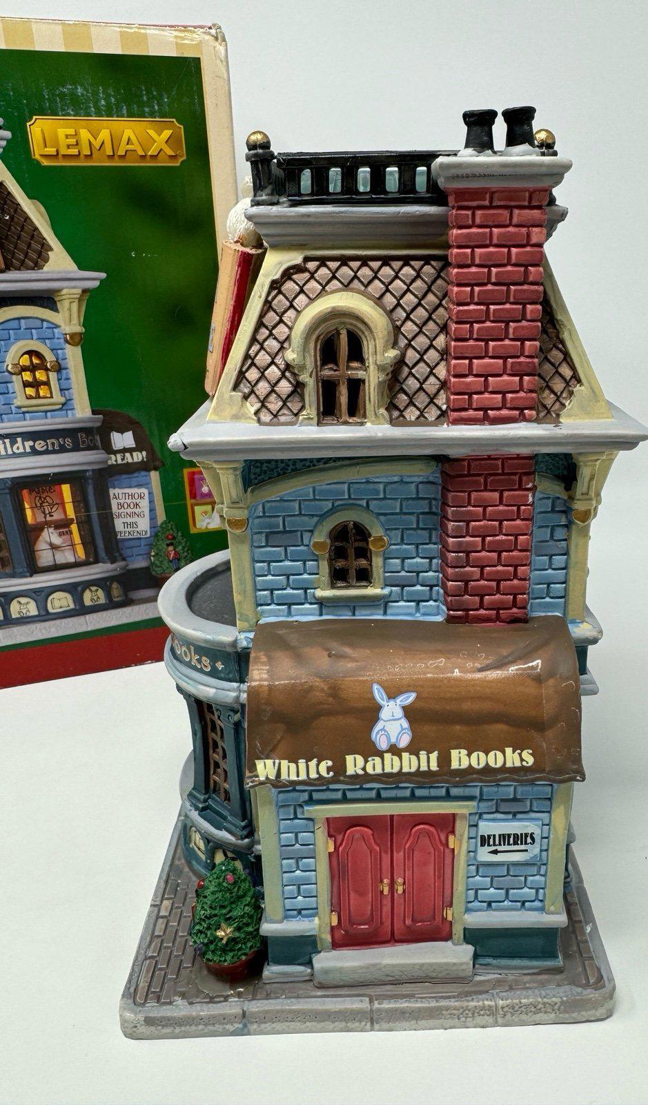 Lemax White Rabbit Book Store #25388 Christmas Village Rare w Box/Foam ...