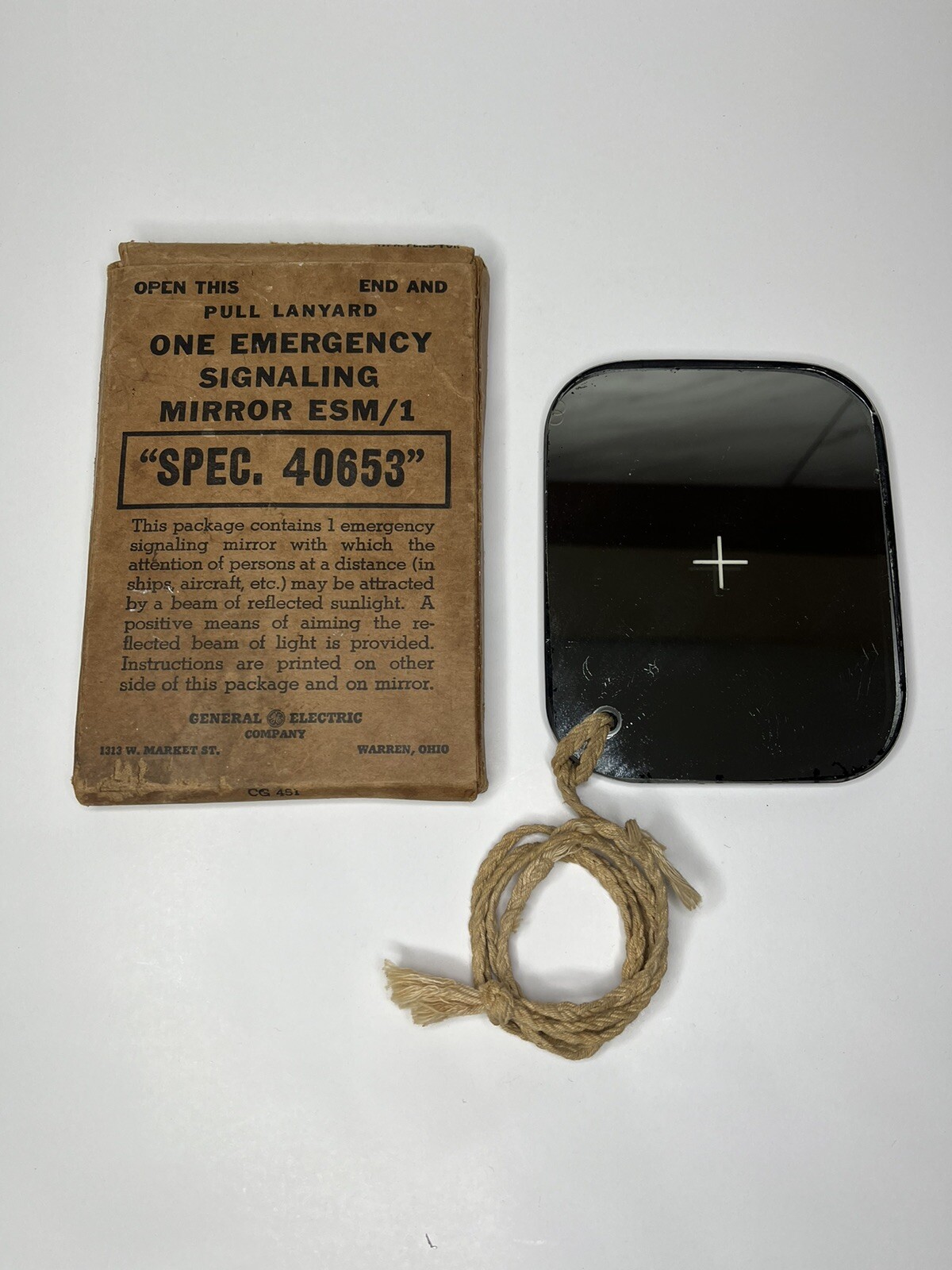 Antique USAF - Ejection Seat Survival Signaling Mirror ESM-1 (SPEC ...