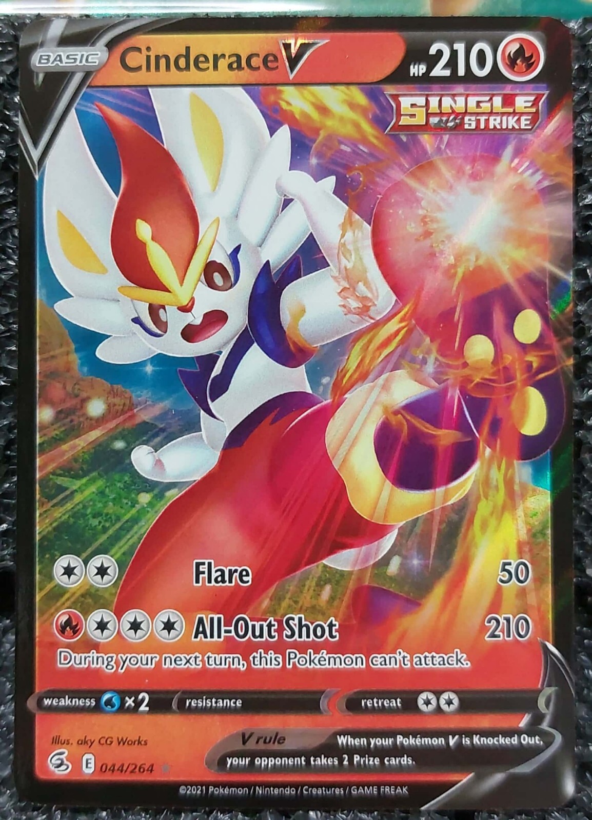 Pokémon Cinderace V Fusion Strike 044/264 Holo Ultra Rare Card | eBay