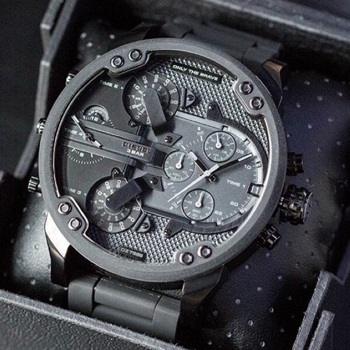 NEW DIESEL DZ7396 MR DADDY 2.0 MEN'S BLACK MULTI TIME CHRONOGRAPH WATCH ...