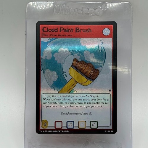 NM Neopets Cloud Paint Brush 2/150 Darkest Faerie Ultra Rare 2005 TCG ...