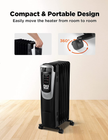 Radiator Heater for Indoor Use Large Room with Remote, Thermostat & LED ...