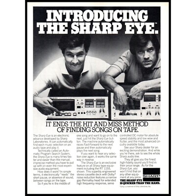 1977 Sharp RT1155 Cassette Tape Deck Vintage Print Ad Audiophile Wall Art Photo | eBay