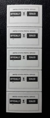 US Scott #OX41, 1971 Officially Sealed Label, Booklet Strip of 5, MNH ...