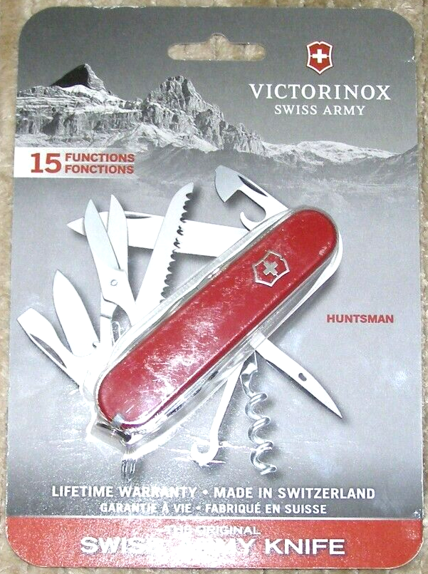 VICTORINOX SWISS ARMY KNIFE HUNTSMAN COLOR RED 15 FUNCTIONS | eBay