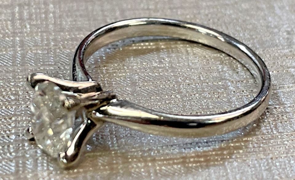 1CT GSI Certified Natural Diamond 14K White Gold Solitaire Ring ...