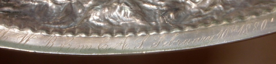 RARE ANTIQUE S KIRK &SON 11OZ COIN SILVER REPOUSSE BOWL LION HANDLES ...