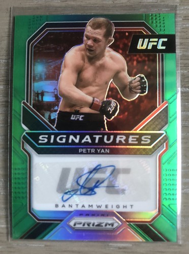 Petr Yan 2021 Panini Prizm UFC Signatures Green Refractor Auto Card #SG ...