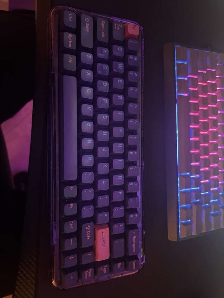 MelGeek Mojo68 Neon Wireless Mechanical Keyboard RGB Gatreon Brown ...