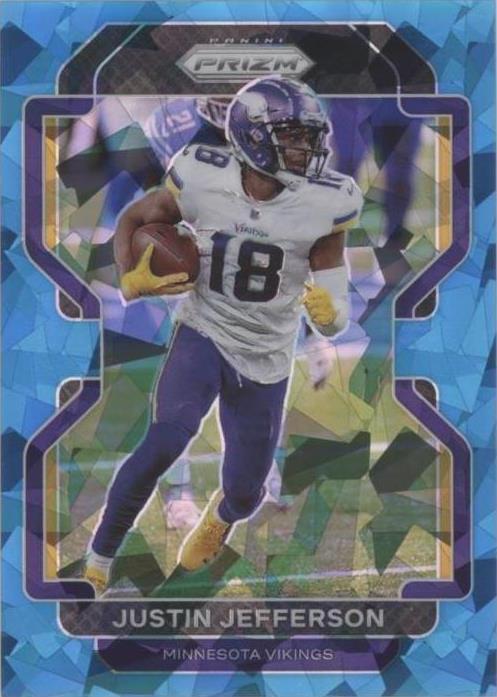 2021 Panini Prizm - Justin Jefferson #125 Blue Ice Prizm /99 for sale ...