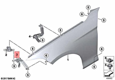 BMW OEM 12-16 328i-Fender Front Bracket Left 41357298037 | eBay