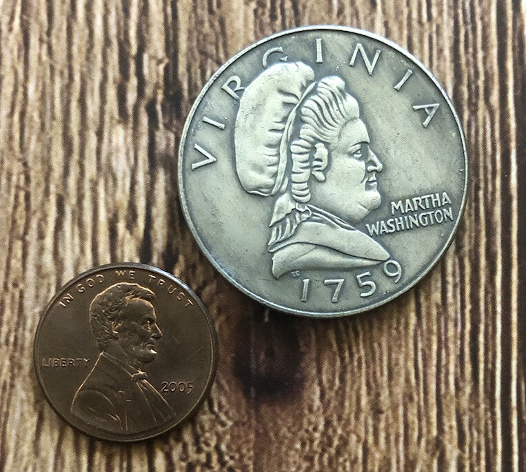 1759 Martha Washington. Mount Vernon Virginia. Hobby Coin. Modern ...