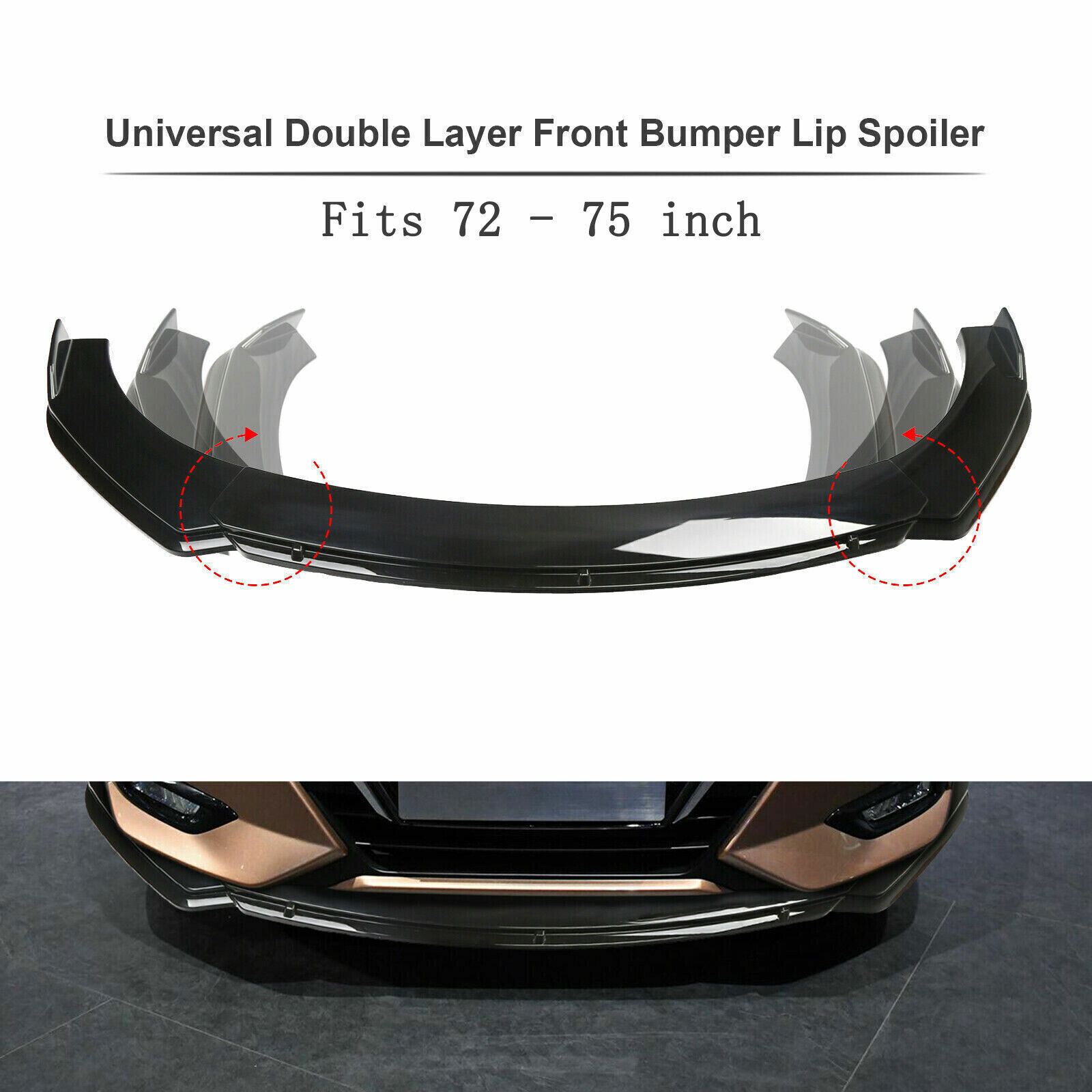 For Mitsubishi Eclipse GSX Front Bumper Lip Spoiler Splitter Body Kit ...