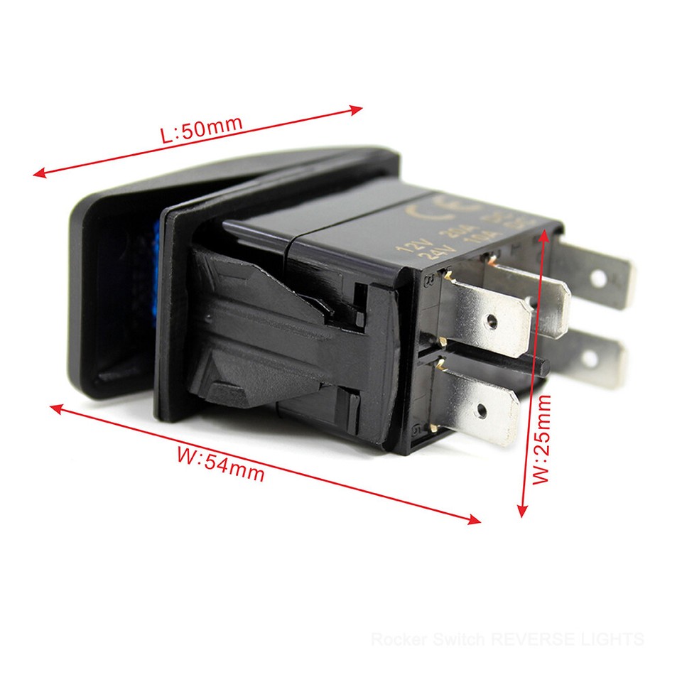 12V 20A Blue LED Car Boat Push Button Rocker Switch 4x4 for ARB Carling ...