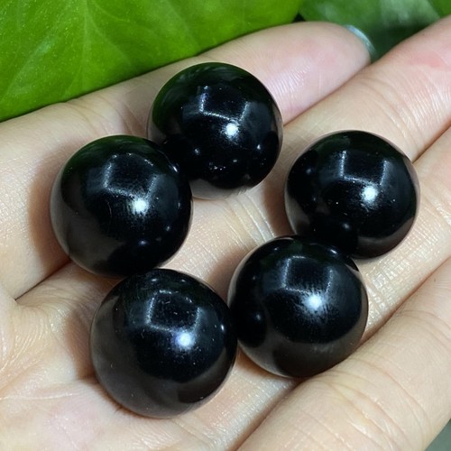 10pcs Natural Obsidian Ball Quartz Crystal Sphere Reiki Healing 14mm ...